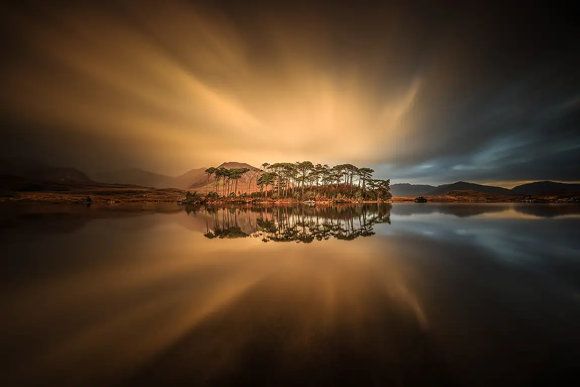 Pine Island Reflections, Derryclare Lough, Connemara, Ireland